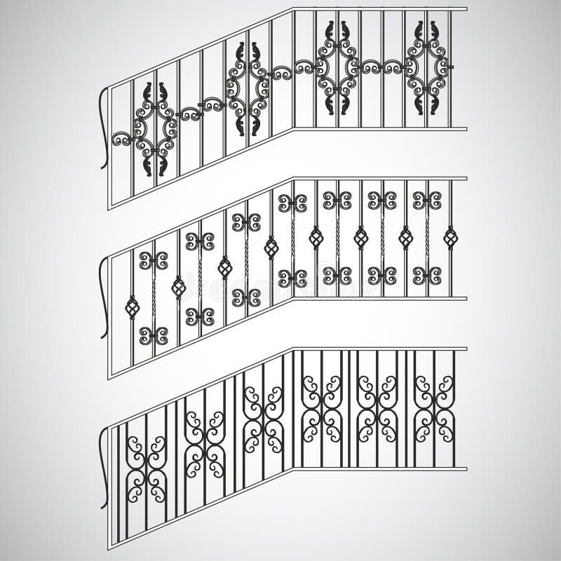 Wrought Iron Stairs Railing and Canopy Stock Photo - Illustration of ...