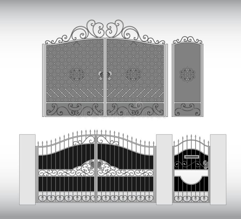 The forged products. stock vector. Illustration of fence - 36462244