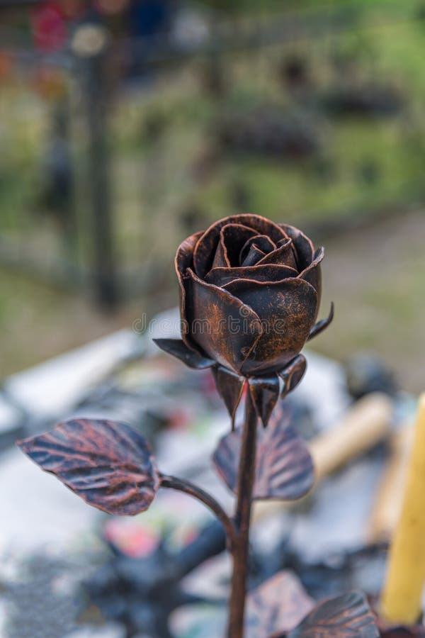 Forged rose stock photo. Image of forged, decoration - 84180758