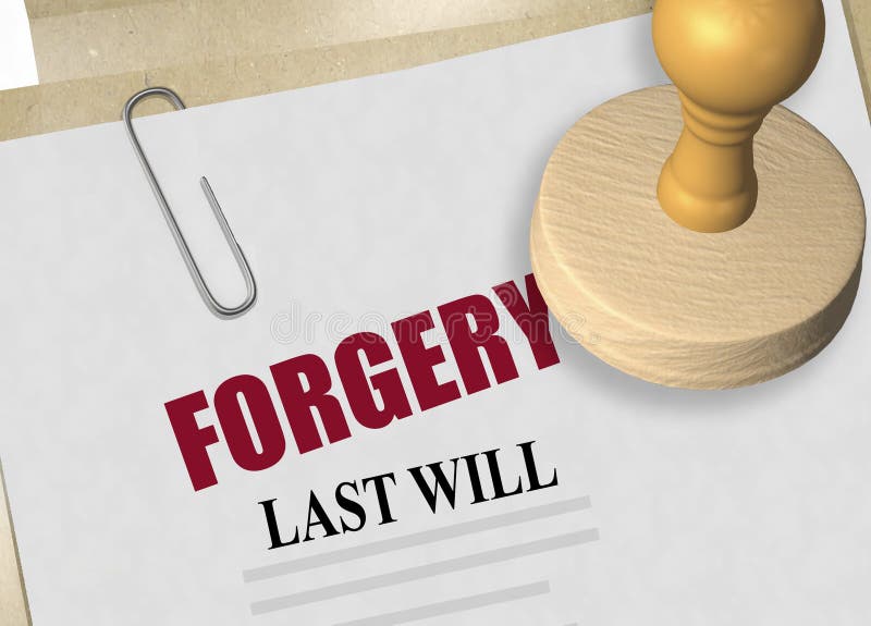 FORGERY - Falsification Concept Stock Illustration - Illustration of ...