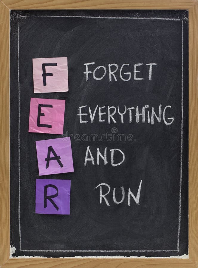 Forget everything and run stock image. Image of chalkboard - 12269825