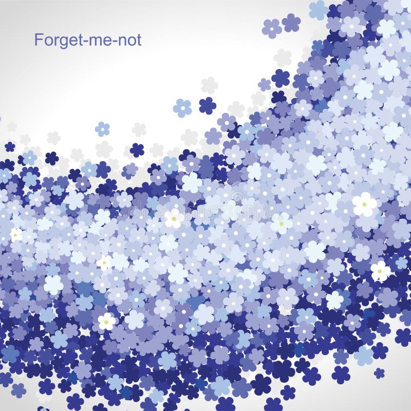 Forget-me-not background stock vector. Illustration of botany - 39433756