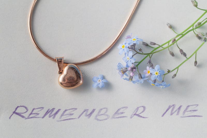 Forget-me-not Flower on Note Stock Image - Image of communication ...