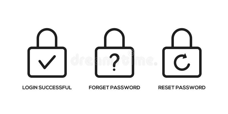 Forget Password Icon. Reset Password Icon. Login Icon Stock ...