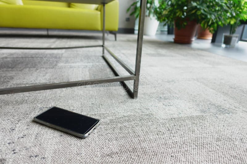 Forget Smartphone on a Park Bench, Lost Smart Phone Stock Image - Image ...