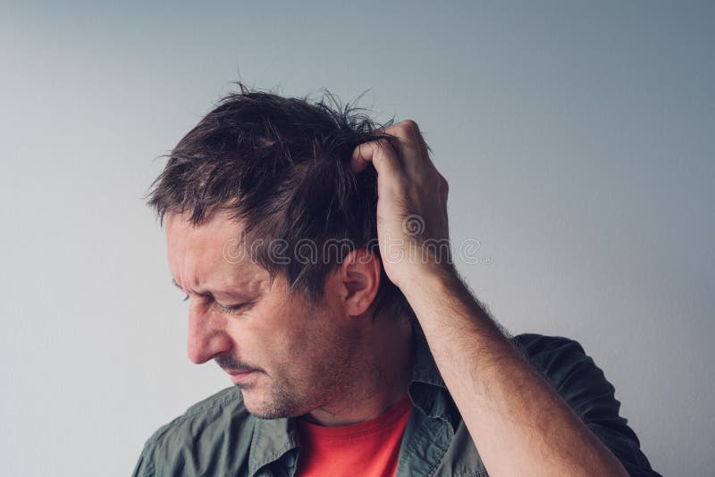 Forgetful Absent-minded Man Stock Image - Image of amnesia, minded ...