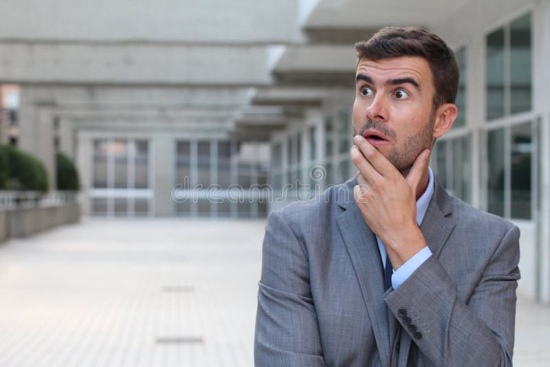 Forgetful Businessman Realizing a Mistake Stock Photo - Image of forgot ...