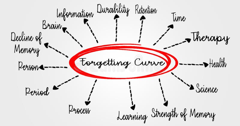 Forgetting Curve Diagram with Related Concepts and Brain Process ...