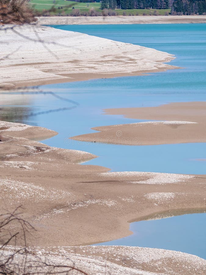 Forggensee in winter stock photo. Image of recreation - 213225344