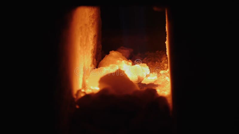 Forging a Fire for Heating Metal in Forge Oven Stock Footage - Video of ...