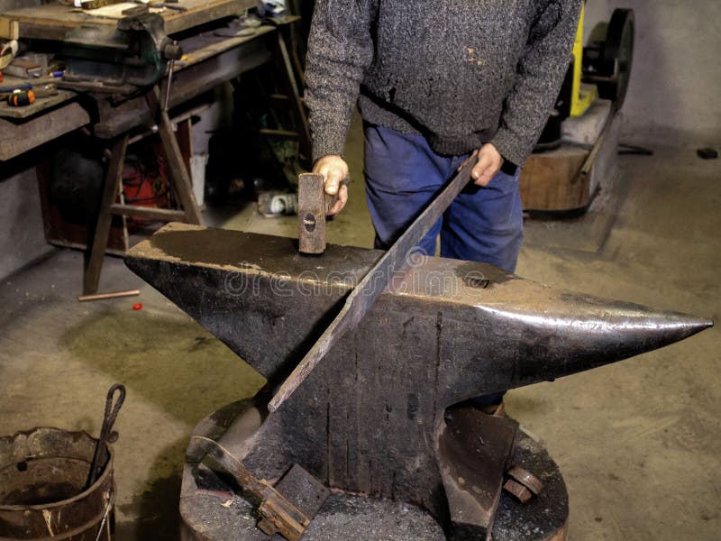 Forging iron stock image. Image of work, metalwork, forging - 79219291