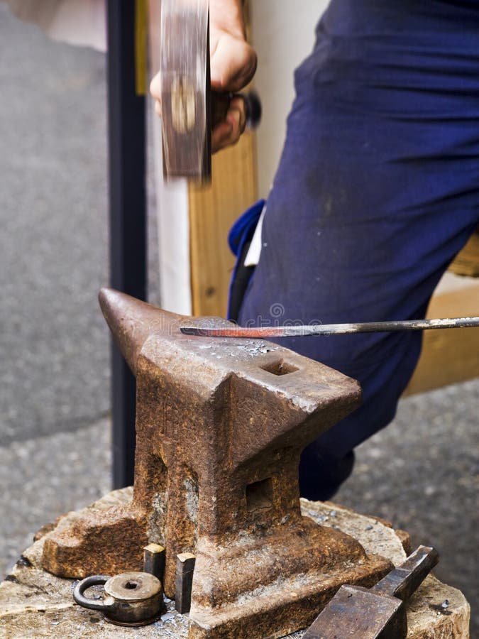 Forging the Iron while it is Hot Stock Photo - Image of tools, iron ...