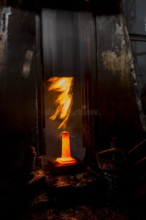 Drop Forged Hammer in Forging Process Stock Photo - Image of detail ...