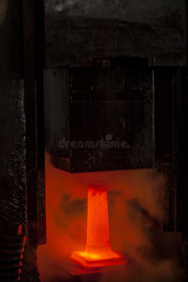 Drop Forged Hammer in Forging Process Stock Photo - Image of circle ...