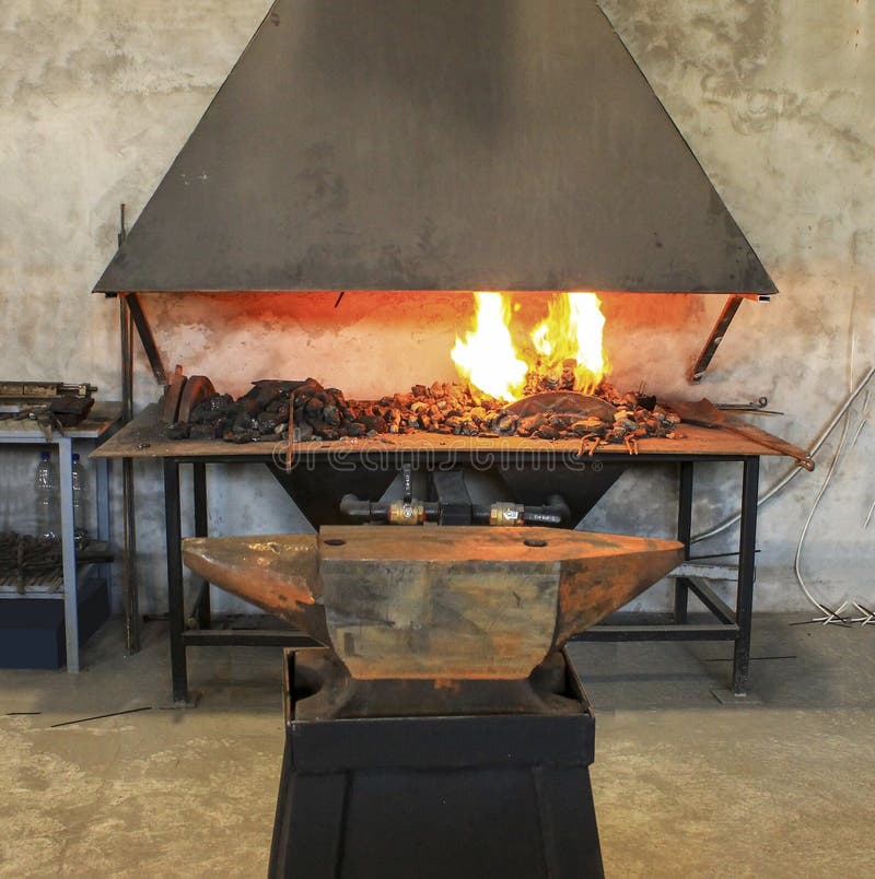 Forging shop stock photo. Image of kiln, fused, furnace - 66728982