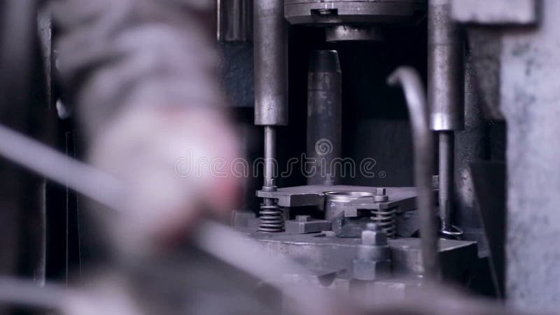 Forging Steel Machine Inside Industrial Plant. Stock Video - Video of ...