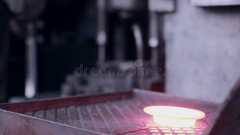 Forging Steel, the Industrial Process and Ore Wagon Overturning Stock ...