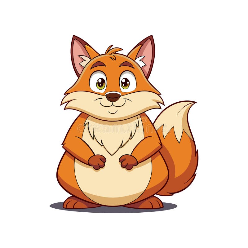 Forgiving Fox Talking with Belly Showing Stock Vector - Illustration of ...