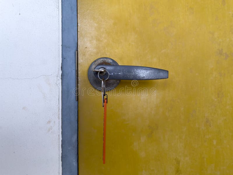 Forgot the Key on the Doorknob. Stock Image - Image of glass, floor ...