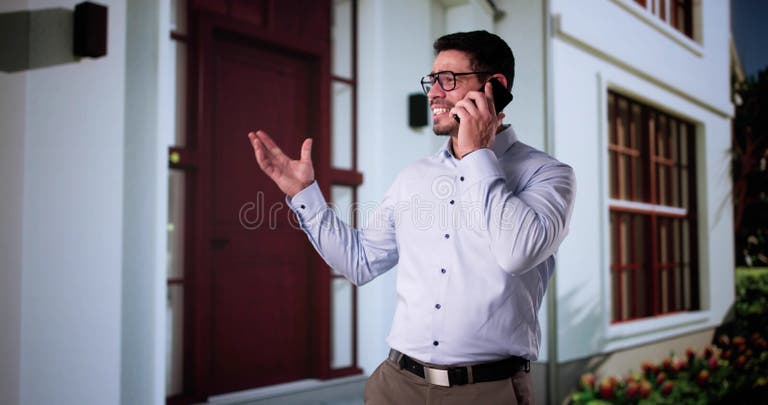 Forgot Key Sitting at Front Door Stock Image - Image of phone, outside ...