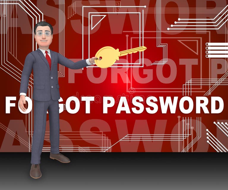 Forgot Password Sign Shows Login Authentication Invalid - 3d ...