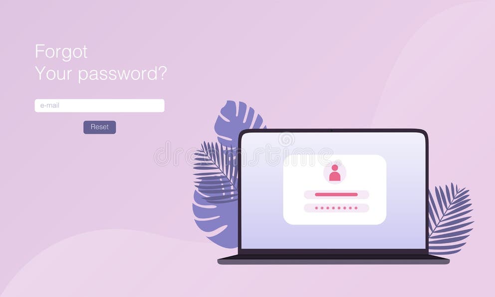 Forgot Password. Vector Concept in Flat Design Stock Vector ...