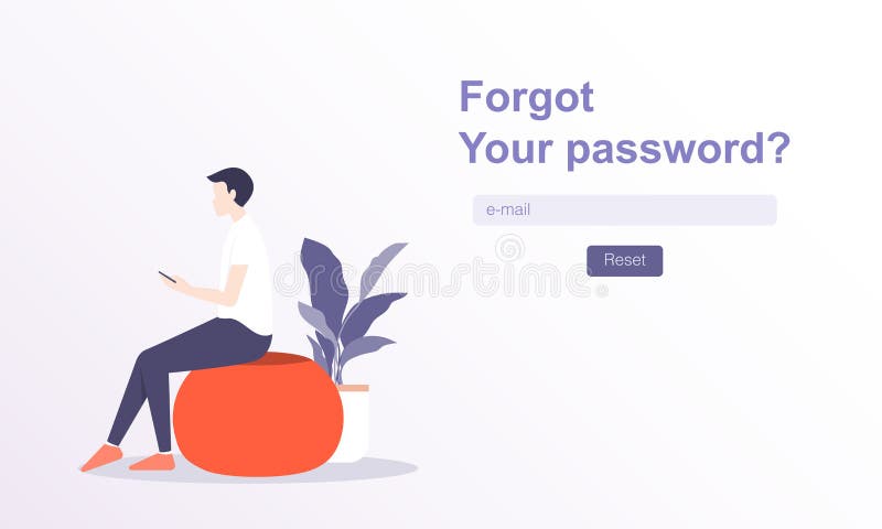 Forgot Password. Vector Design Template for Web Banner Stock Vector ...