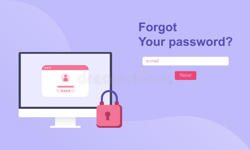 Forgot Password Vector Stock Illustrations – 708 Forgot Password Vector ...