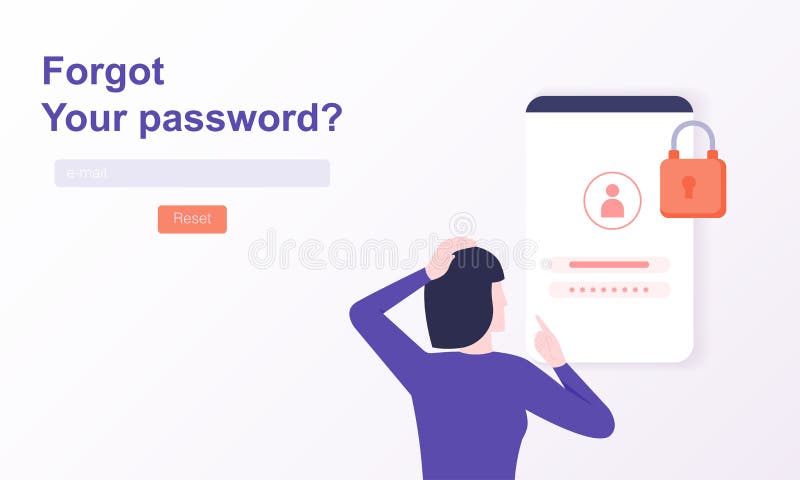 Forgot Password. Vector Template for Web Banner Stock Vector ...