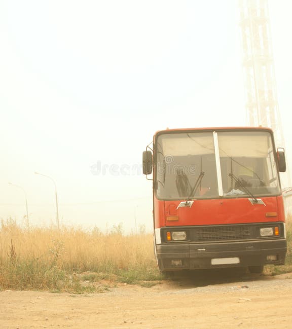 Forgotten bus stock image. Image of mist, brume, transport - 15977713