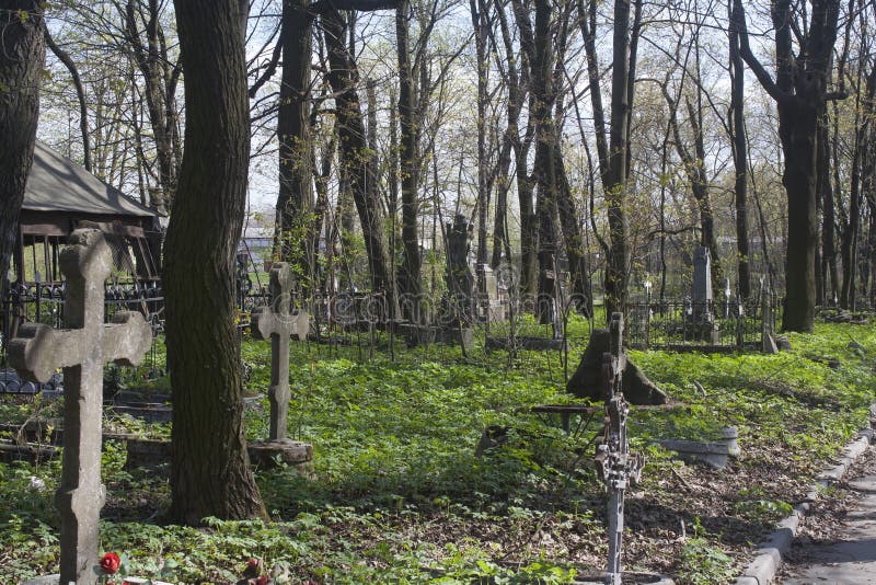 The forgotten cemetery stock photo. Image of solitude - 92775466
