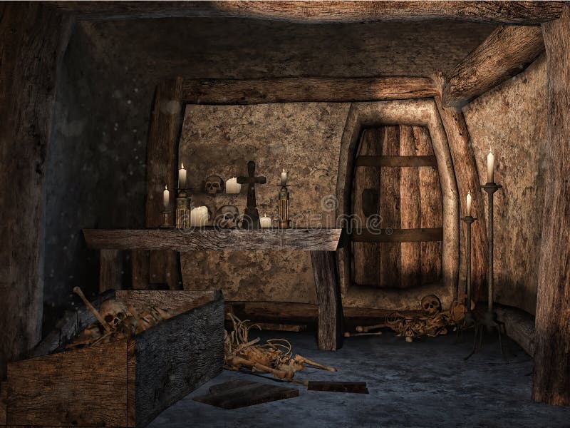 Forgotten crypt stock illustration. Illustration of coffin - 35062137