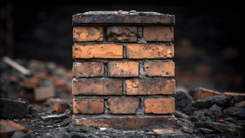 Forgotten and Destroyed House Forgotten House Destroyed Chimney Stands ...