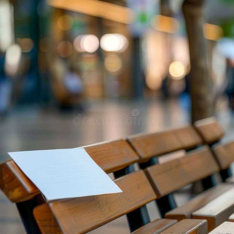 Forgotten Note Left on a Busy Cafe Table. Generative Ai Stock ...