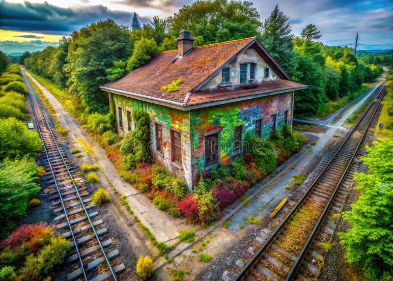 Desolate Railway Station Stock Illustrations – 353 Desolate Railway ...