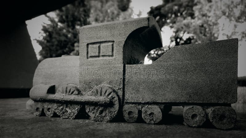 Stone Train Sculpture stock photo. Image of track, small - 94104298
