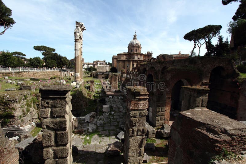 Fori Imperiali in Rome stock photo. Image of building - 60363136