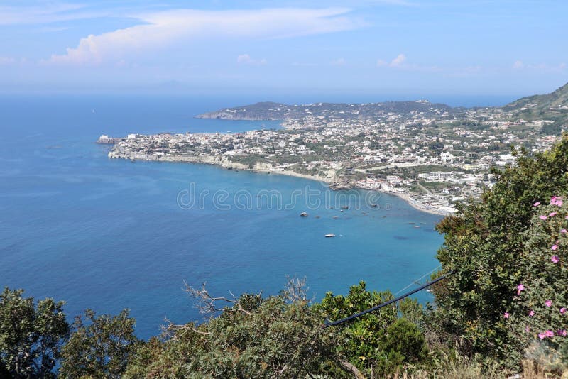 Forio - Panorama Dall`alto Di Punta Imperatore Stock Photo - Image of ...