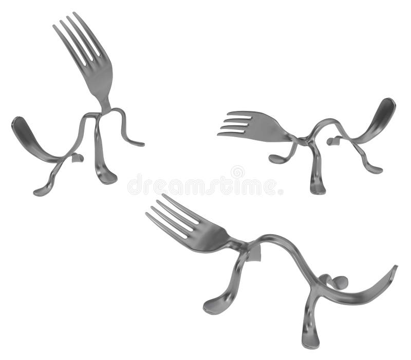 Fork Animal Aggressive stock illustration. Illustration of white ...