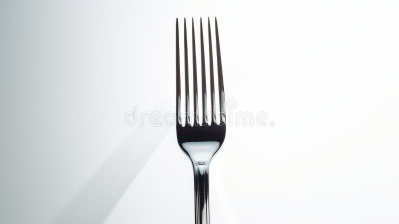 Glitchcore Fork: Close-up Image with High Contrast and White Background ...