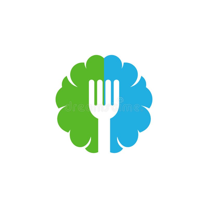 Brain Food Icon Logo Design Element Stock Vector - Illustration of ...