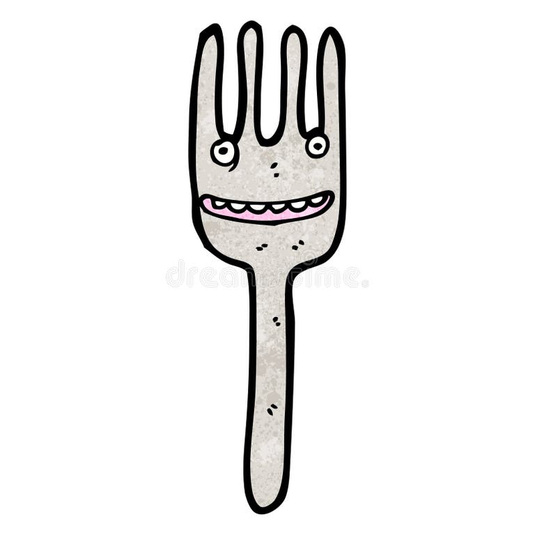 Fork cartoon character stock vector. Illustration of artwork - 38066425