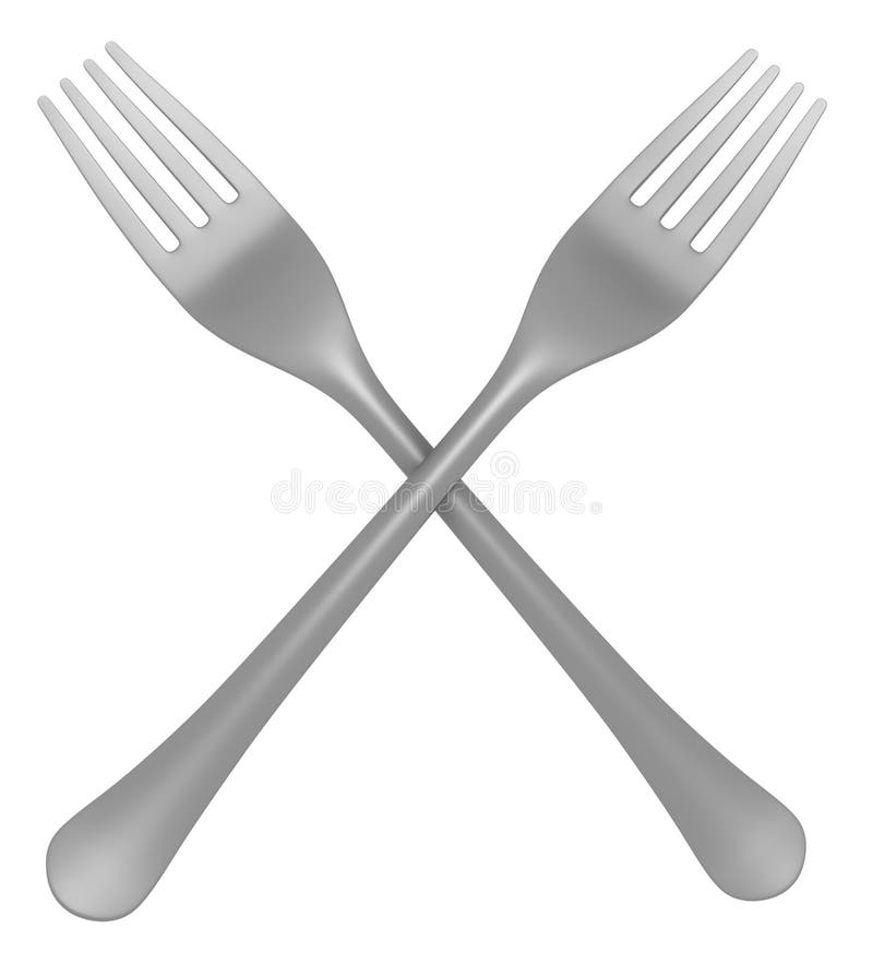 Two Crossed Forks With Sausages Stock Vector - Illustration of fast ...