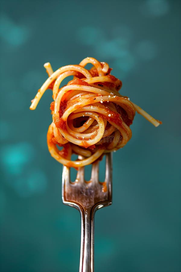 A Fork Full of Spaghetti and Red Sauce Stock Illustration ...