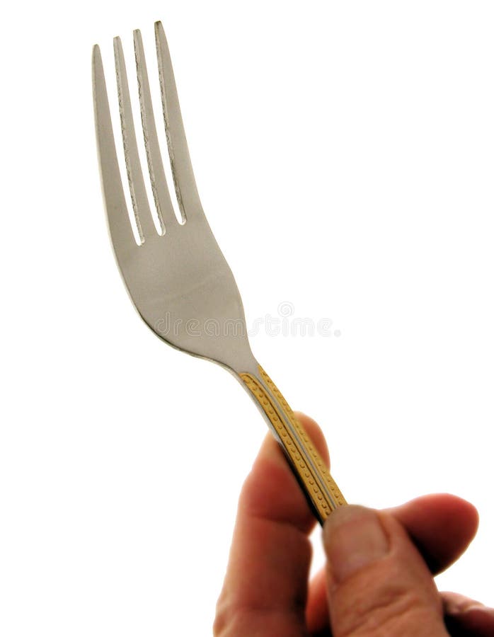 Fork in hand stock image. Image of napkin, banquet, curve - 3721679