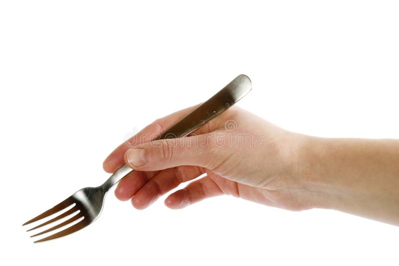 Fork in Hand stock photo. Image of hold, cold, forward - 532080