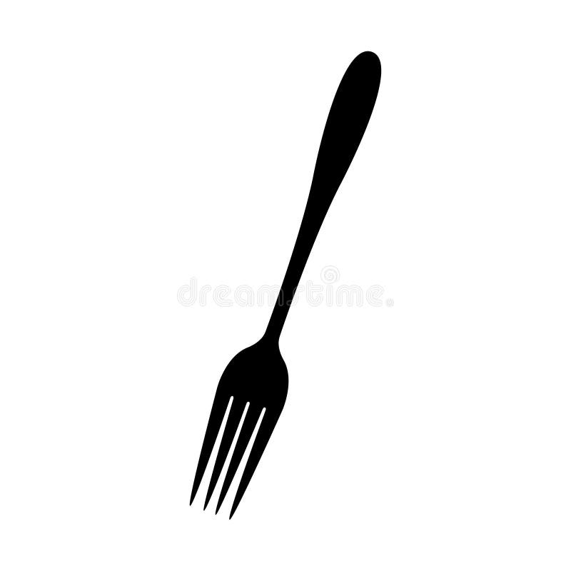 Fork Icon Vector. Cutlery Isolated Simple Sign Stock Vector ...