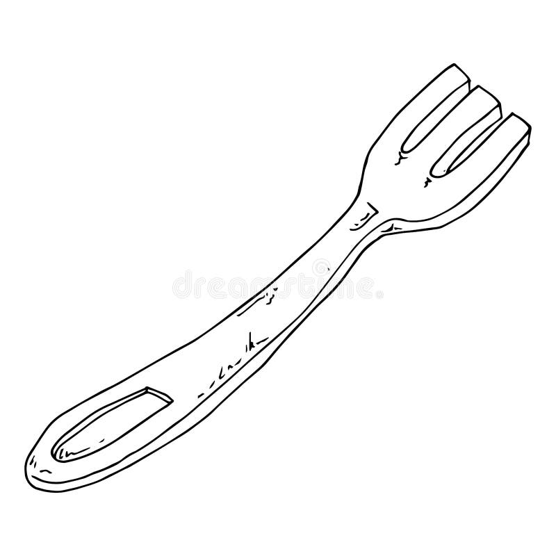 Fork Icon. Vector Illustration of a Fork. Hand Drawn Fork Stock Vector ...