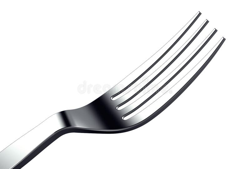 Fork Isolated on a White Back Ground Stock Illustration - Illustration ...