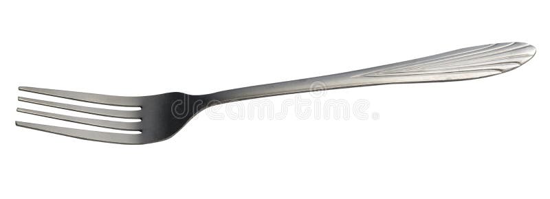 Fork Isolated on White Background. Metal Fork Stock Image - Image of ...